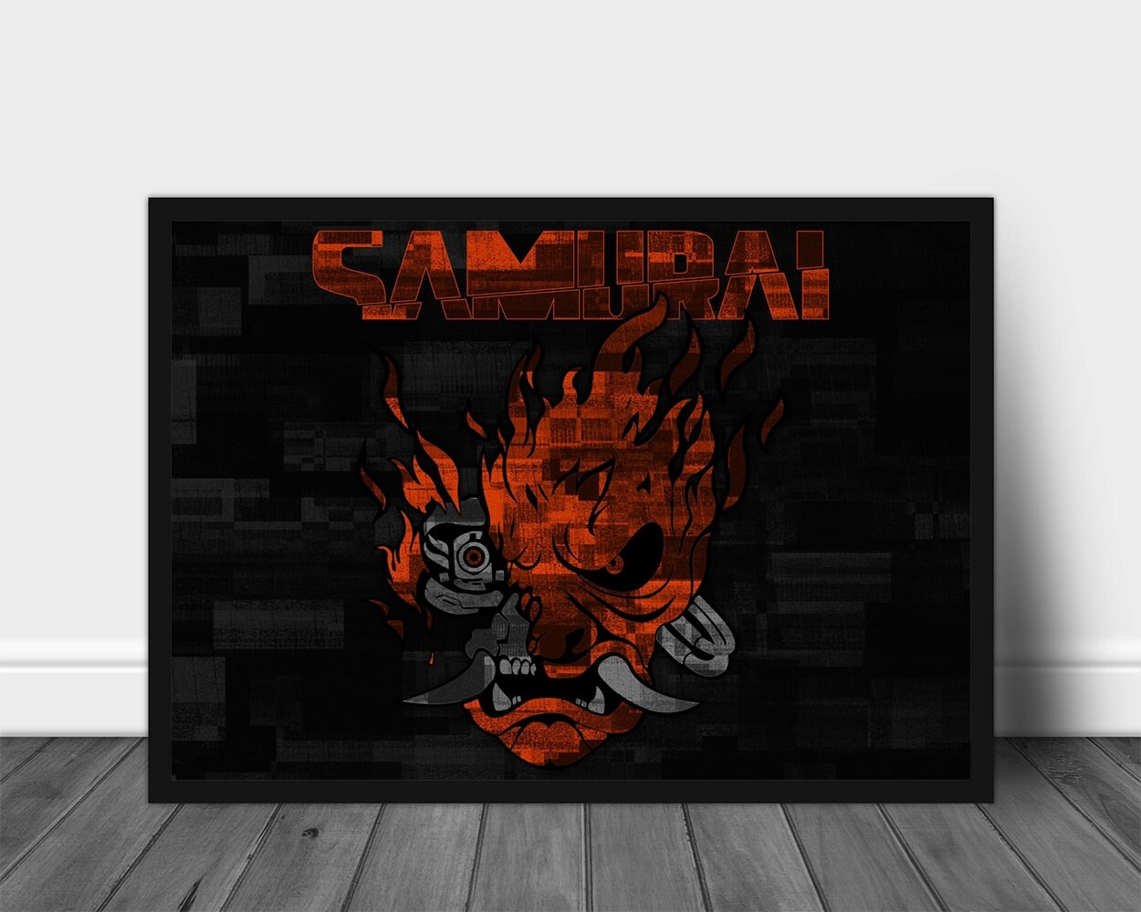 Cyberpunk Samurai Poster Cyberpunk Wall Art Illusion Art - Etsy