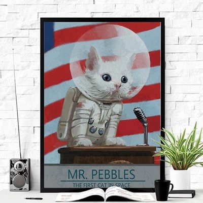 Fallout 4 Mr. Pebbles the First Cat in Space Poster Wall Art - Etsy UK