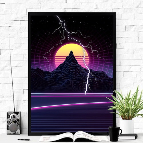 Vaporwave Poster Retrowave Poster Vaporwave Wall Art - Etsy
