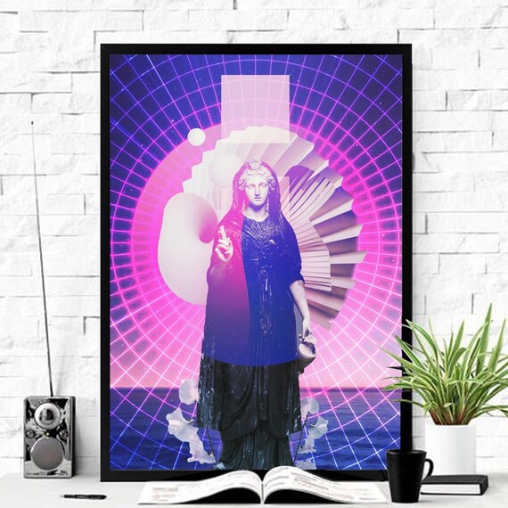 Vaporwave Poster Retrowave Poster Vaporwave Wall Art | Etsy