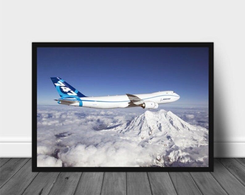 Boeing 747 Poster Wall Art Print Airplane Picture Wall Art - Etsy