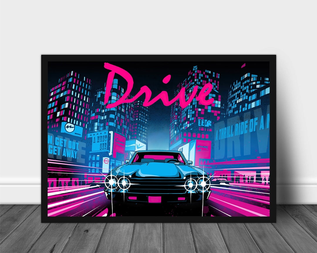 Vaporwave Wall Art, Neon Car Poster, Retrowave Poster, Synthwave Wall ...