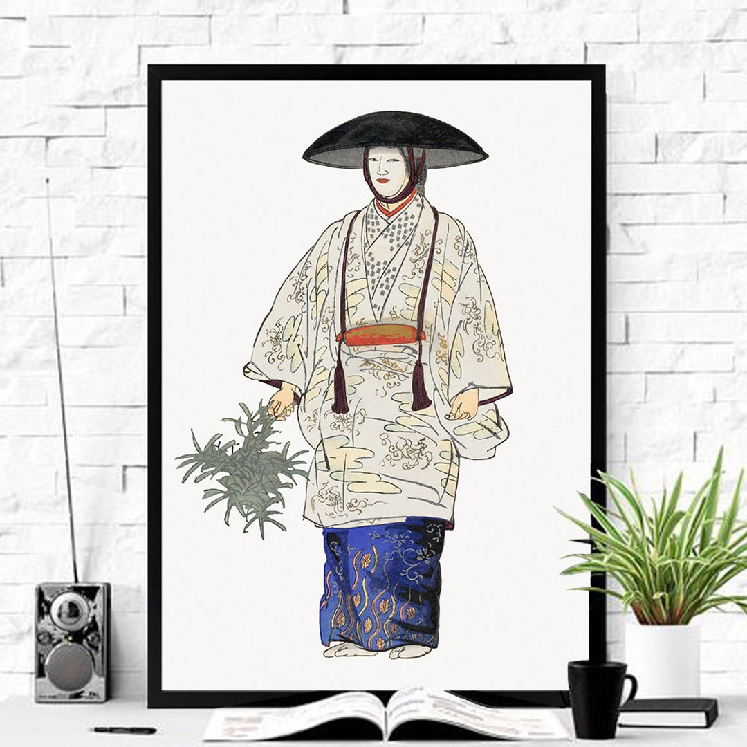 Japanese Woman Poster Japanese Wall Art Vintage Poster - Etsy