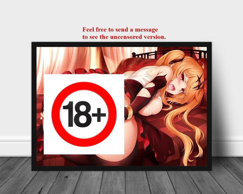 Anime Girl Poster Sexy Anime Girl Poster Nude Sexy Woman Etsy