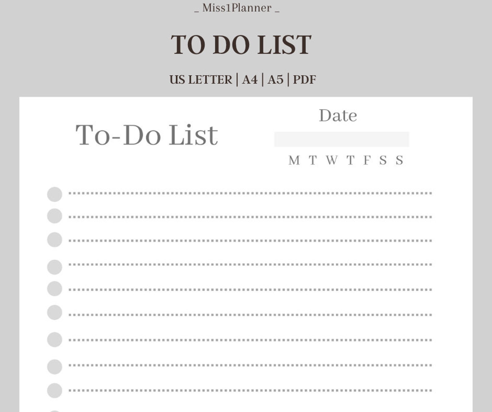 Minimalist to Do List Printable Daily to Do List Task - Etsy