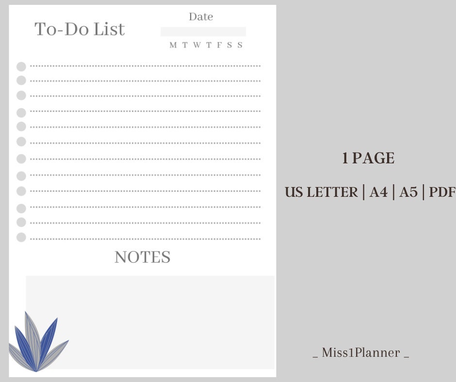 Minimalist to Do List Printable Daily to Do List Task - Etsy