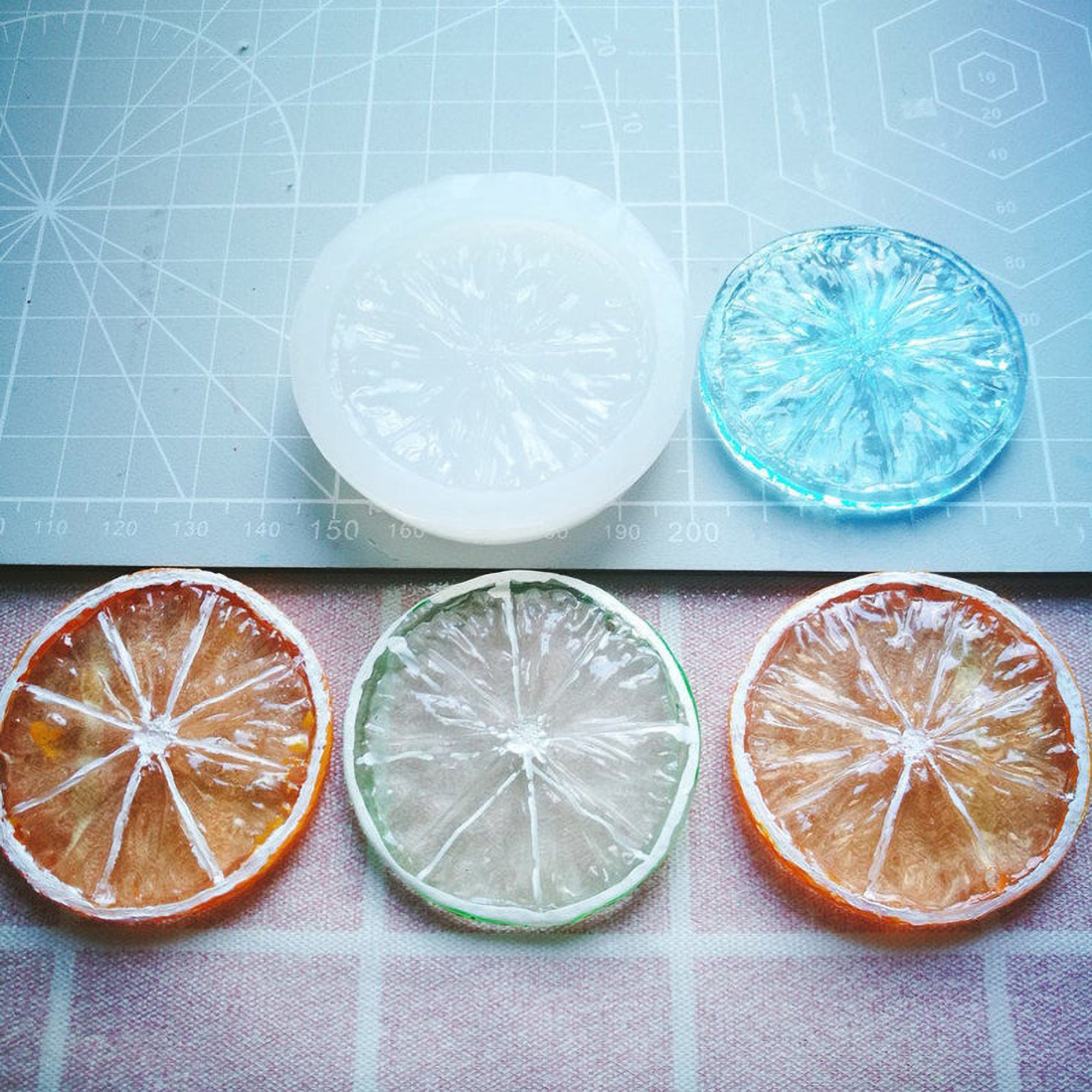 Lemon Slice Resin Mold Round Coaster Silicone Mold DIY - Etsy