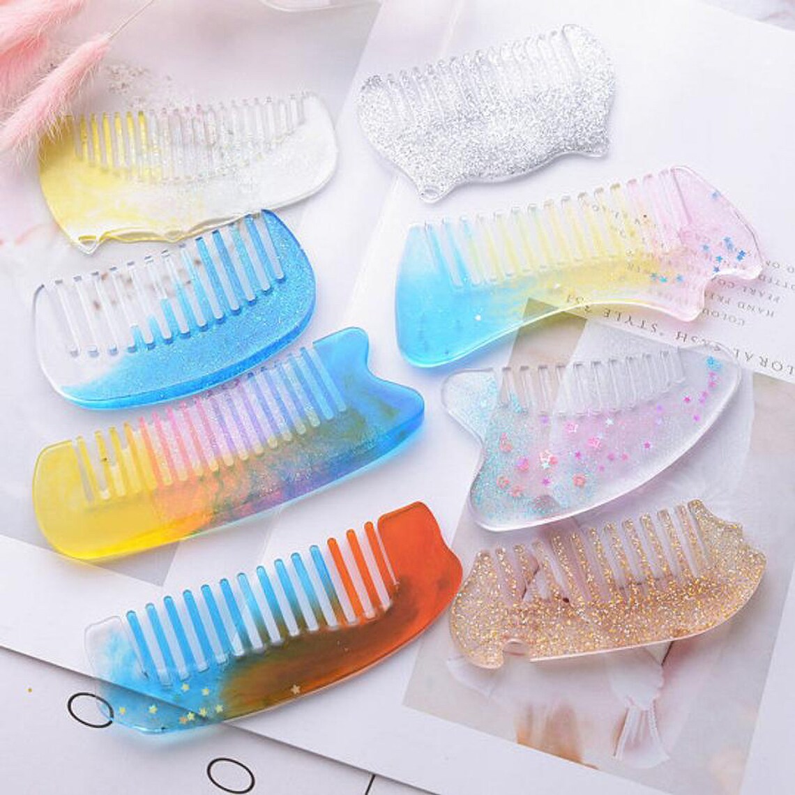 7PCS Comb Resin Mold Hair Comb Resin Mold DIY Resin Fashion - Etsy