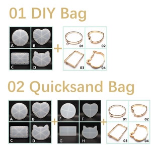 DIY Quicksand Bag Resin Mold Purse Clutch Bag Mold DIY - Etsy