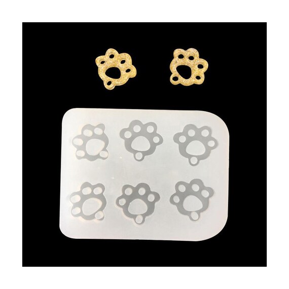 Mini Jewelry Pendant Resin Mold Cat Paw Print Silicone Mold | Etsy