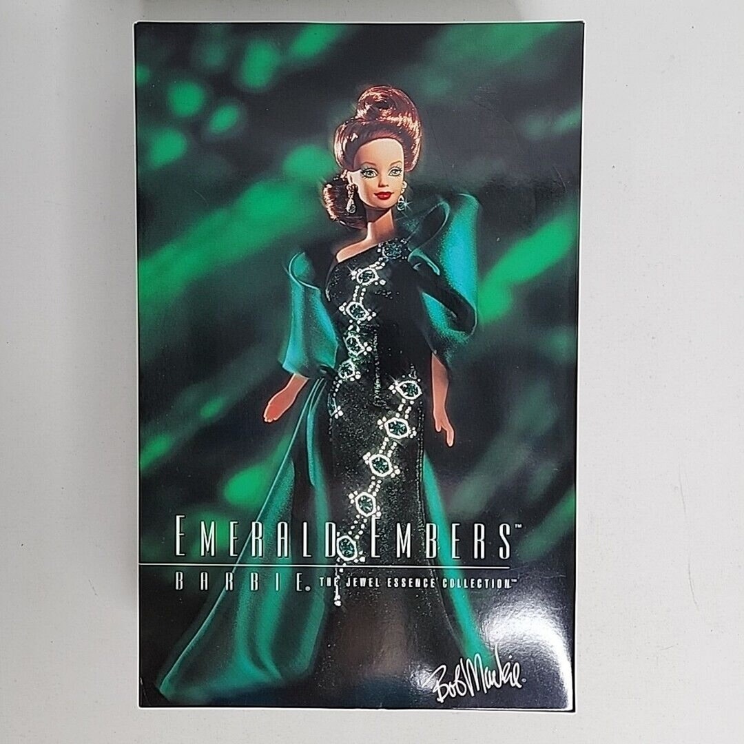 1996 Barbie Emerald Embers Bob Mackie Designer Jewel Essence Collection ...