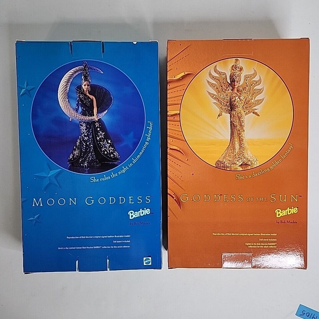 Lot of 2 Barbie Dolls Sun Moon Goddess Bob Mackie Fashion 1995 1996 ...