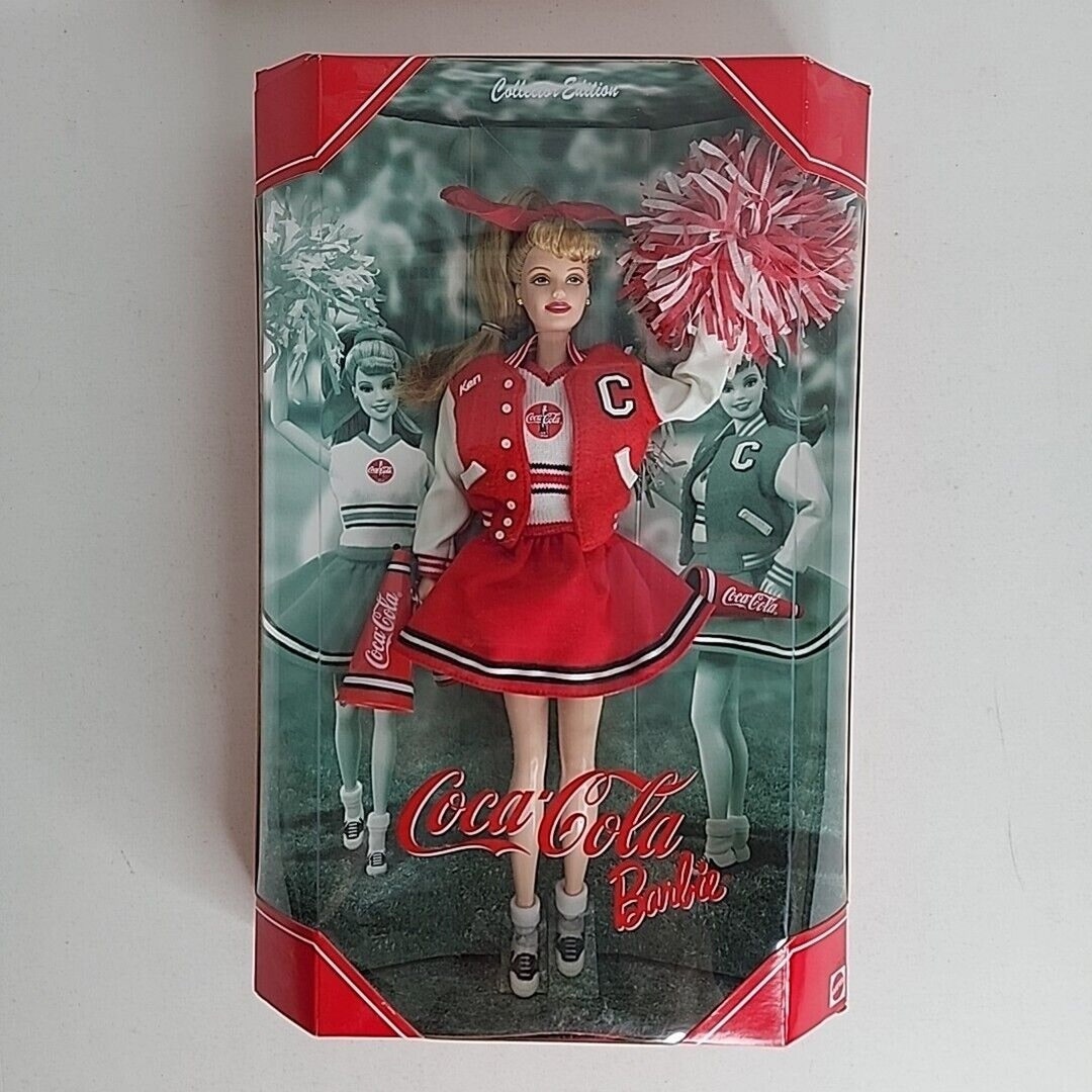 2000 Coca-cola Barbie Cheerleader Letter Jacket Pom Collector Edition ...