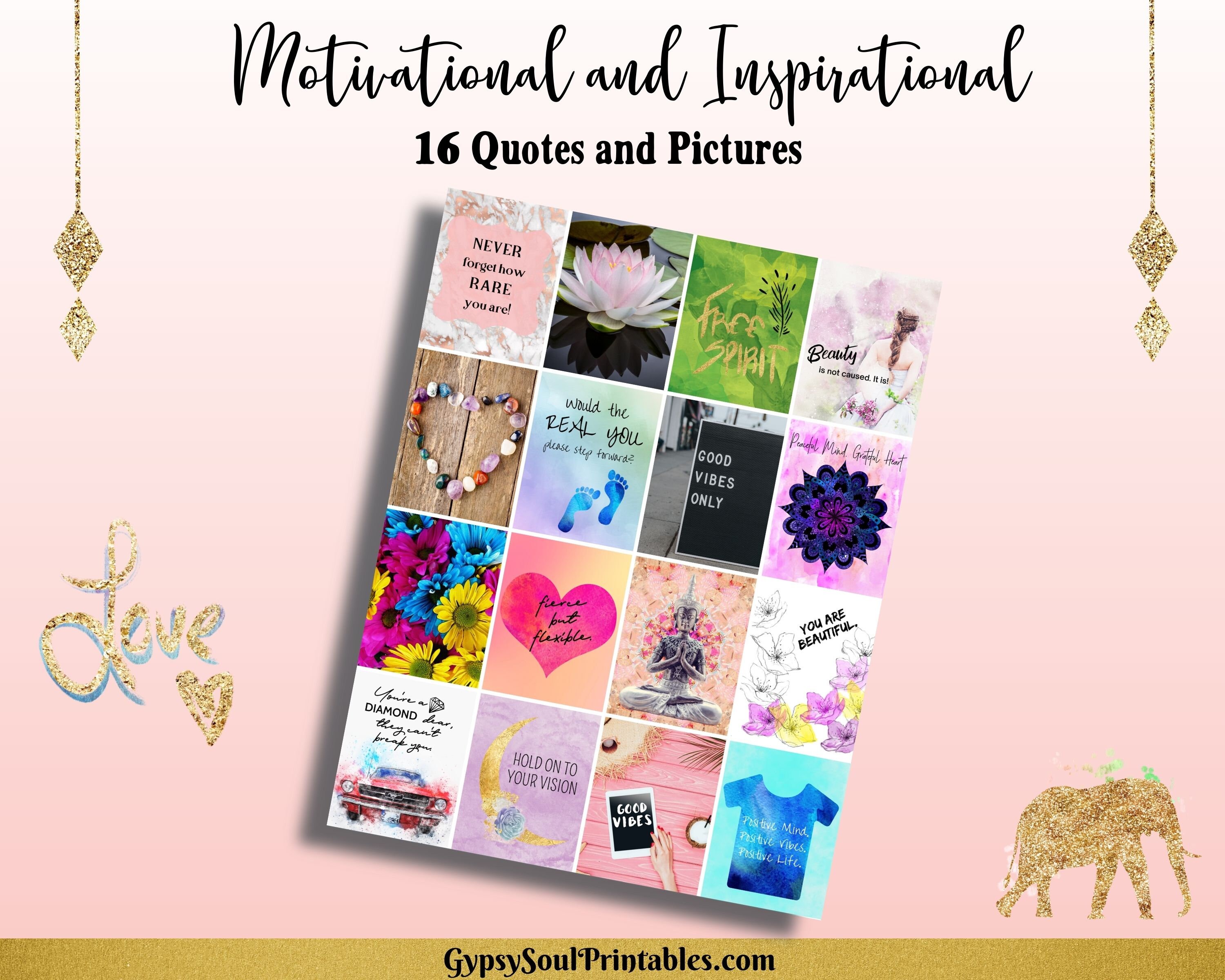 Motivational and Inspirational Printable Planner Sticker Kit, Sticker ...