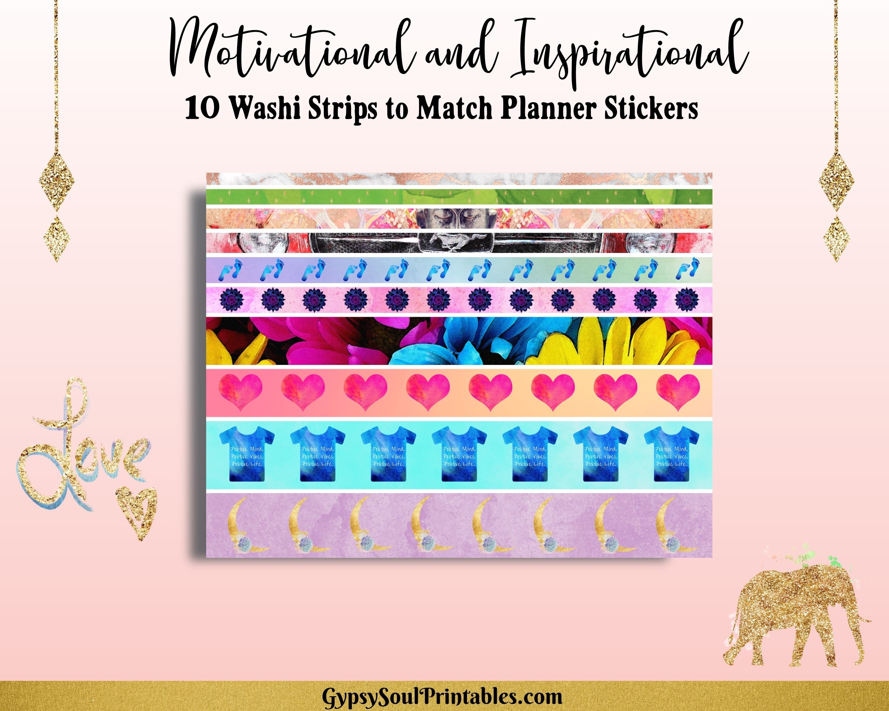 Motivational and Inspirational Printable Planner Sticker Kit, Sticker ...