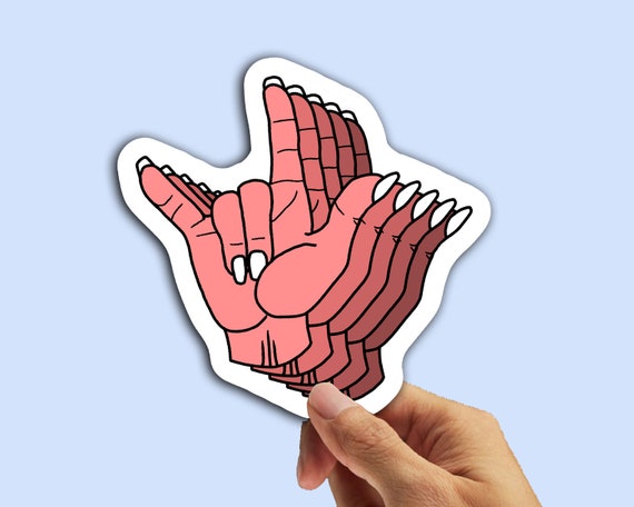 I Love You ASL Sticker ASL ILY Sticker Love Sticker | Etsy