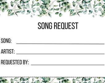 Song Request Print-out - Etsy