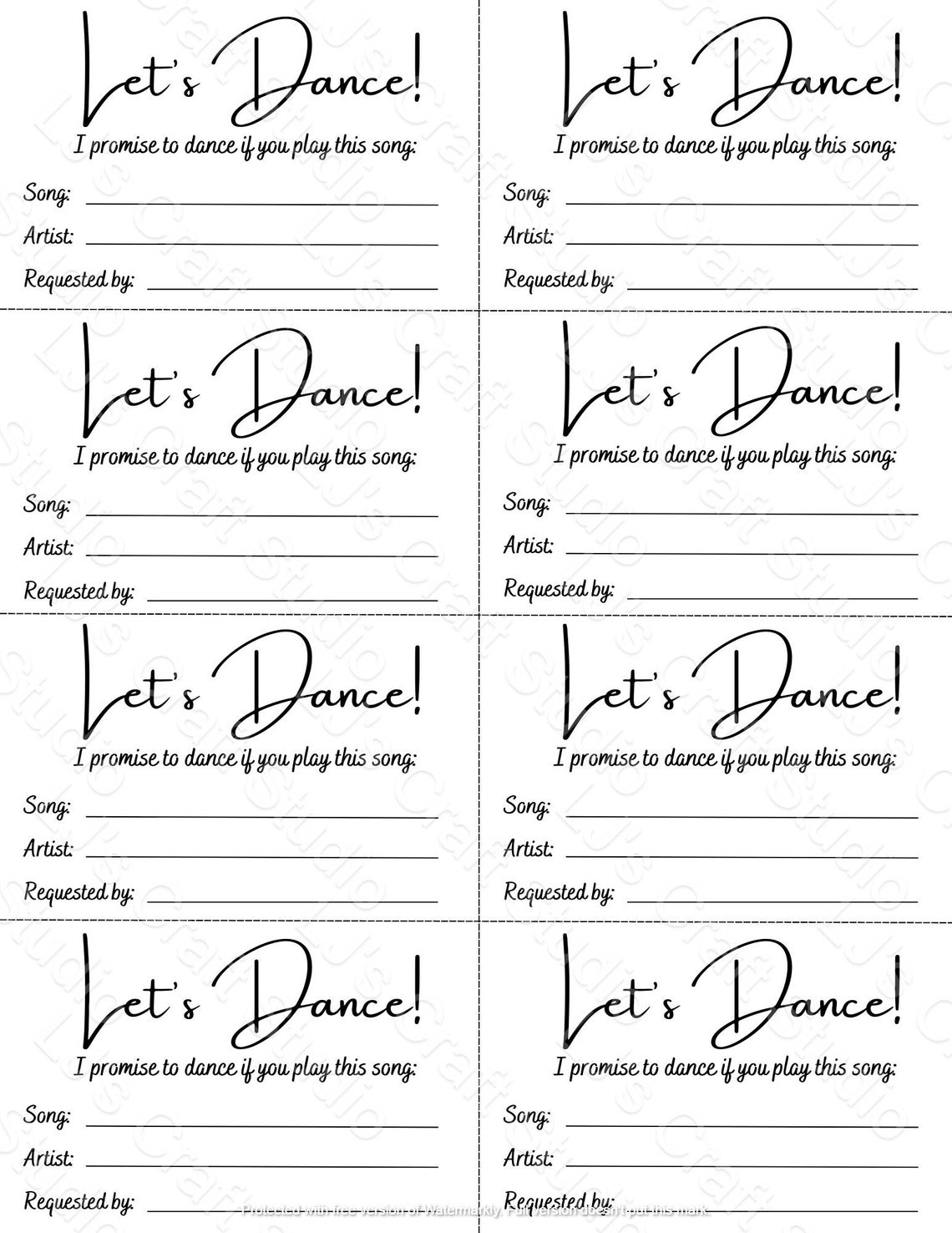 Song Request Print-out - Etsy