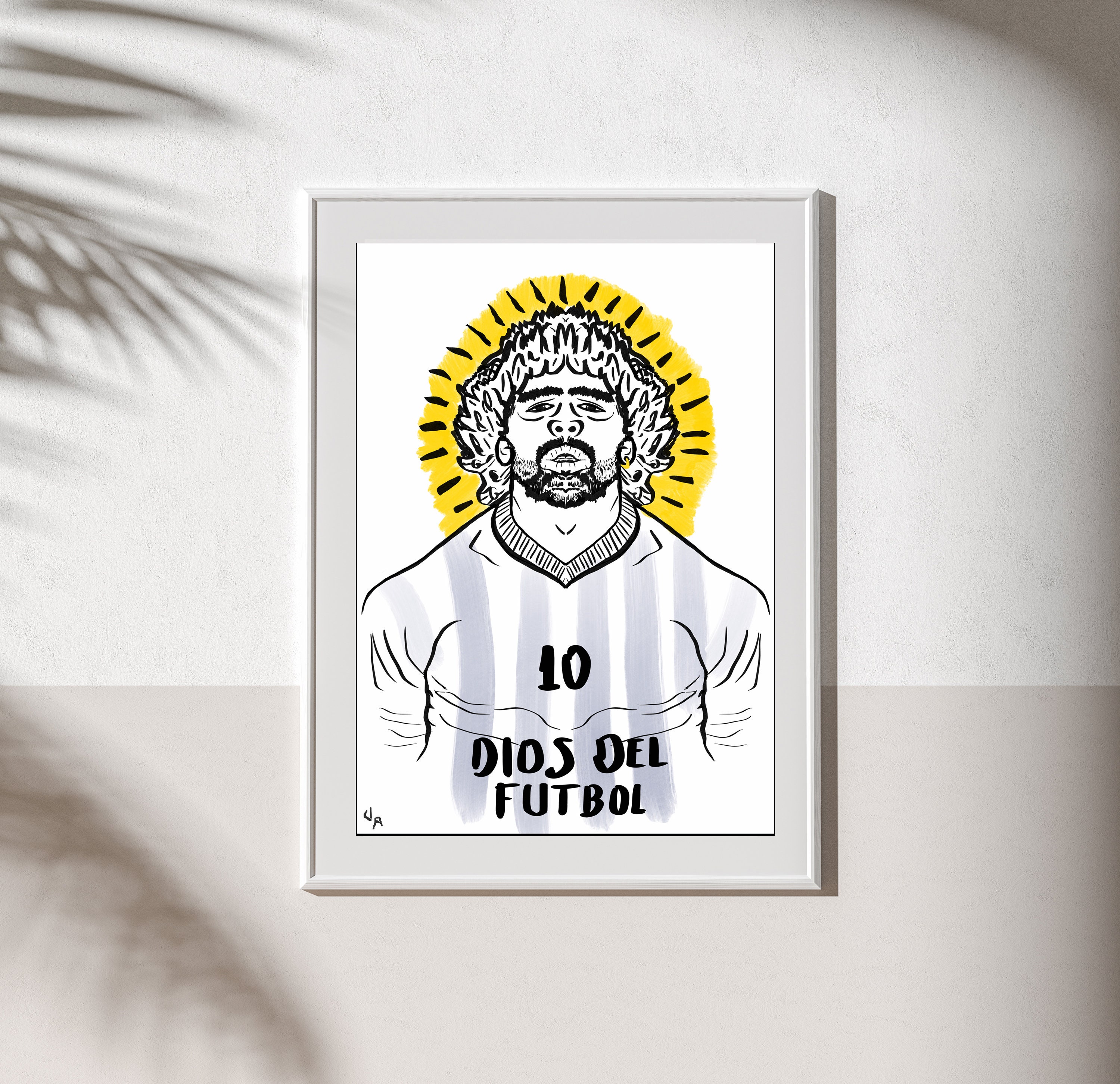 Dios Del Futbol High Quality Fine Art Digital Print A3, B3, B2, - Etsy