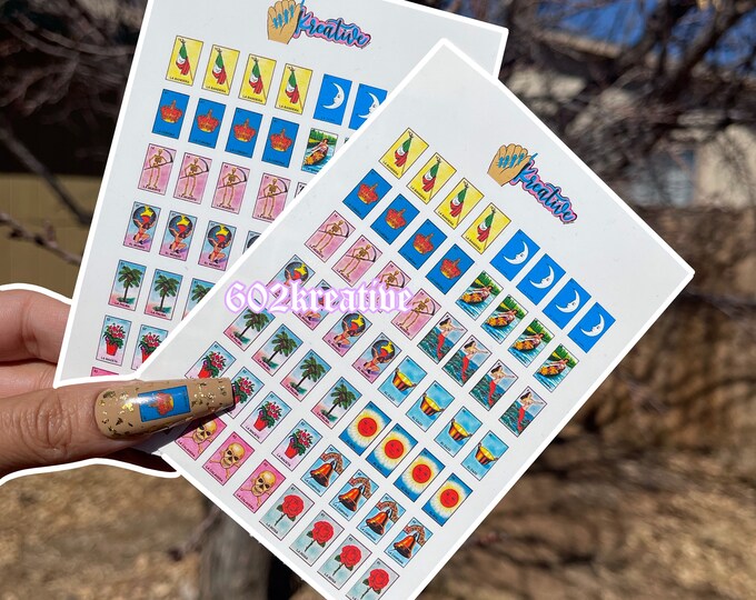Loteria Card Nail Decals (1 Sheet) - Etsy