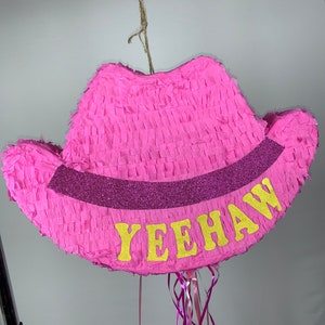 Piñata pink COWBOY hat . Custom BACHELORETTE PARTY piñatas. | Etsy