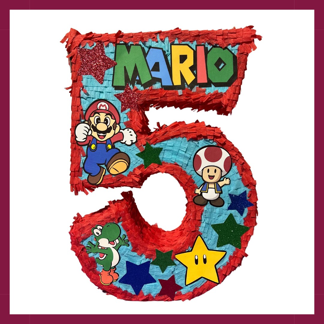 MARIO BROSS PIÑATA. Video Games. Choose Your Number. - Etsy