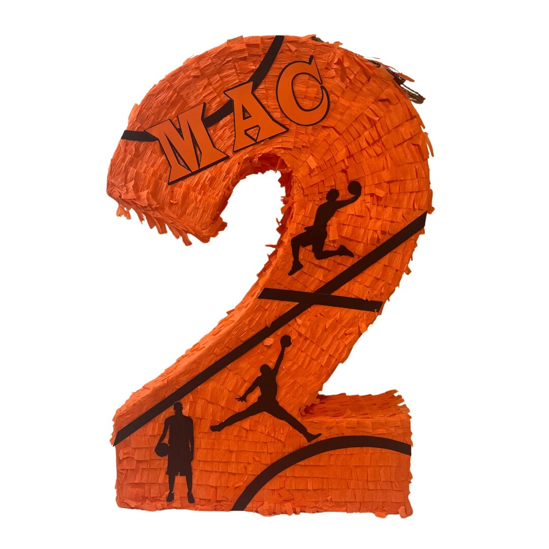Number 2 Basketball Pinata. Choose Number, Sport, Colors, and More. - Etsy