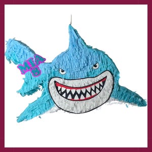 SHARK PINATA. White Shark We Personalize Your Piñatas - Etsy