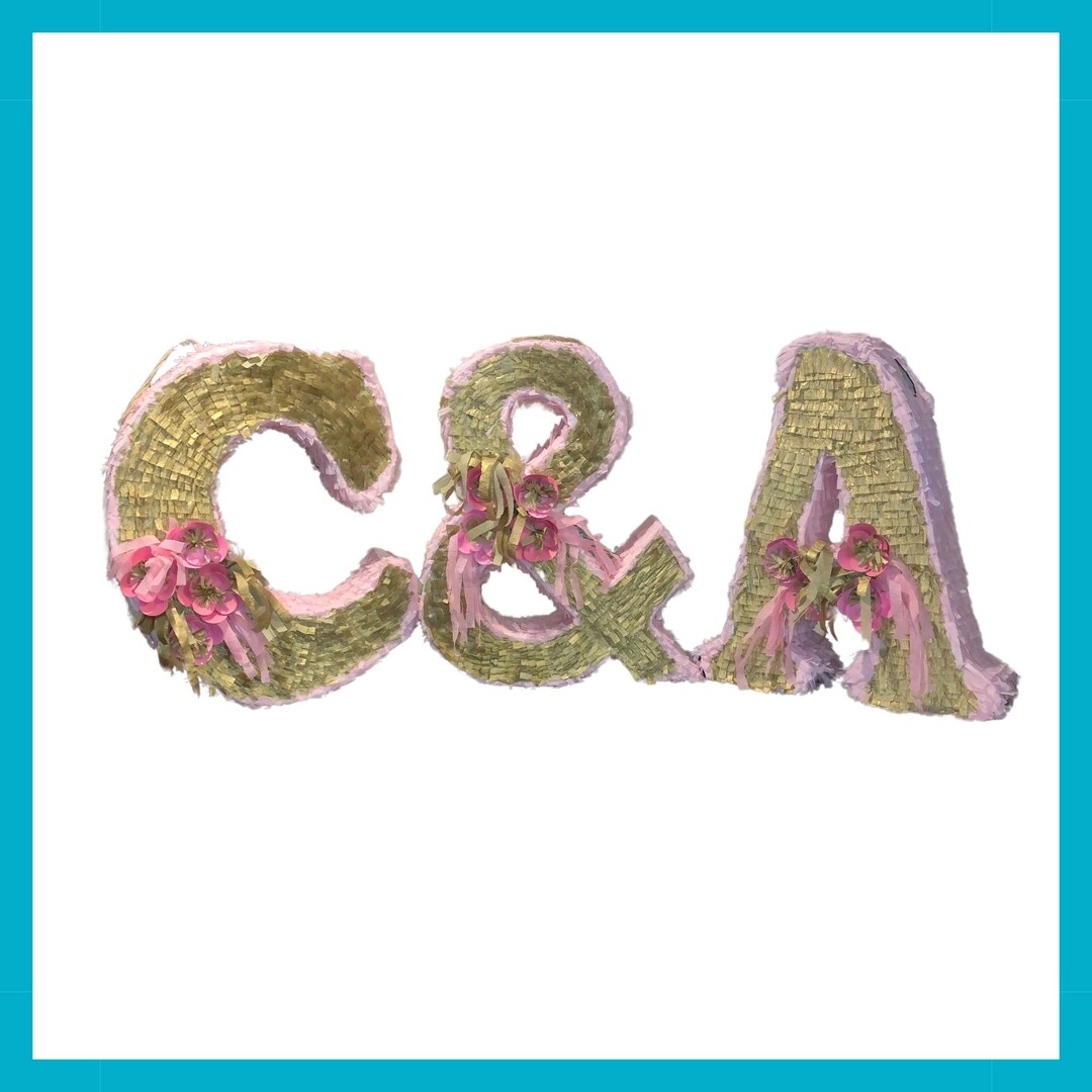 GOLDEN PIÑATA LETTERS. Choose Your Letter and Color - Etsy