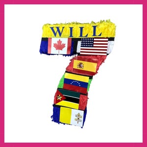 PERSONALIZED NUMBERS PINATA. Choose Your Number, Color and Design - Etsy