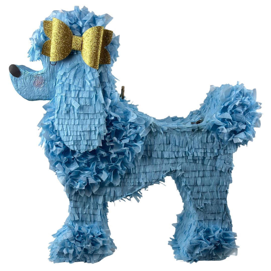 Light Blue Poodle Piñata. Handmade – Add a Unique Touch to Your Party ...
