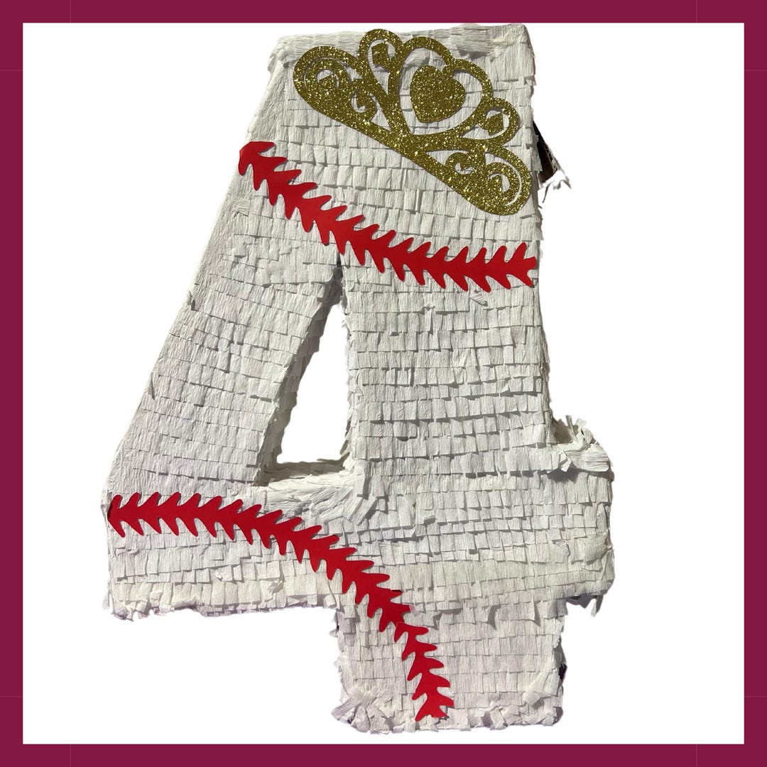BASEBALL PIÑATA. for GIRLS Choose Your Number. We Personalize the ...