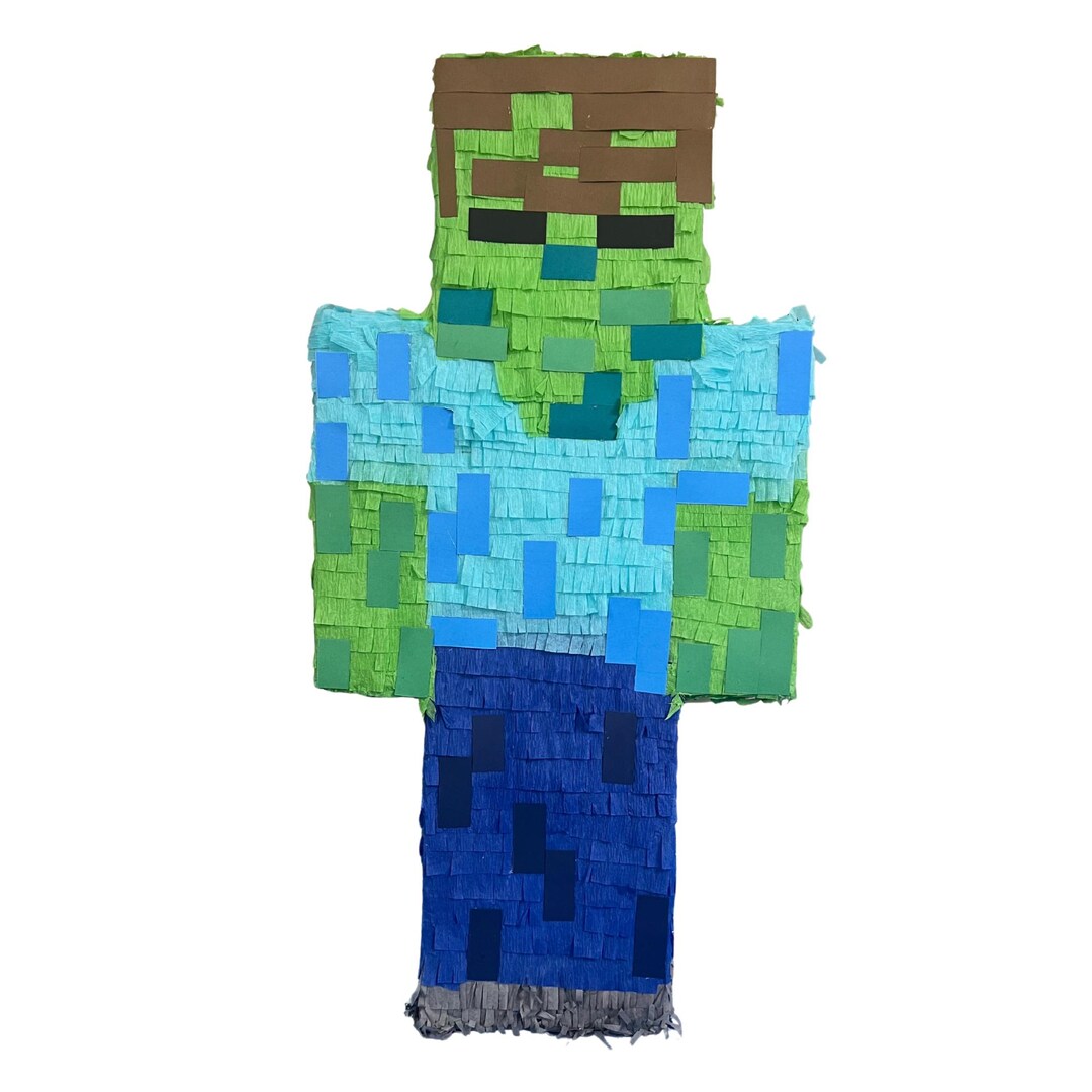 24" Zombie Mine MINECRAFT Piñata - Handmade | Customizable for ...
