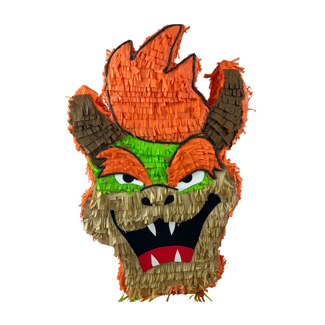 Piñata 22" Bowser Cabeza - Hecha a Mano | Personalizable Para Fiestas ...