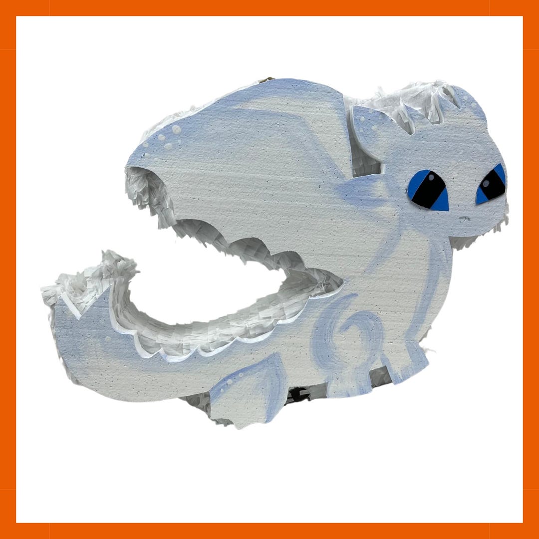LIGHT Fury PIÑATA. TOOTHLESS. Choose Your Character - Etsy