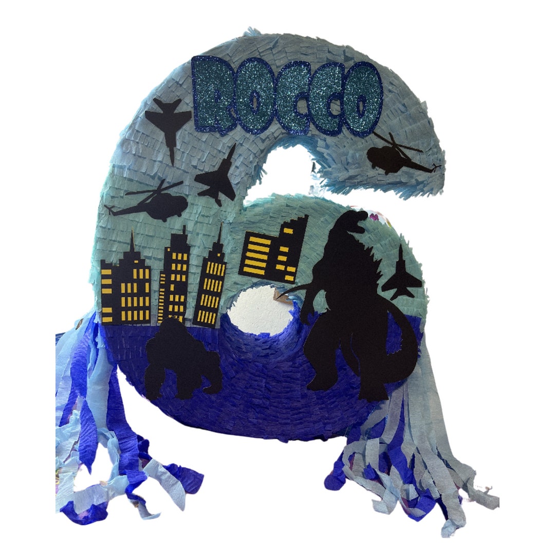GODZILLA Vs Kong. We Personalize Your Blue PIÑATAS - Etsy
