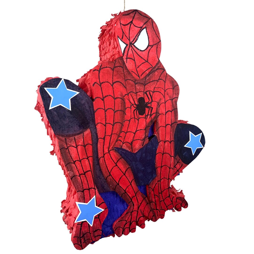 22" Spiderman Piñata - Hand-painted | Customizable for Children's ...