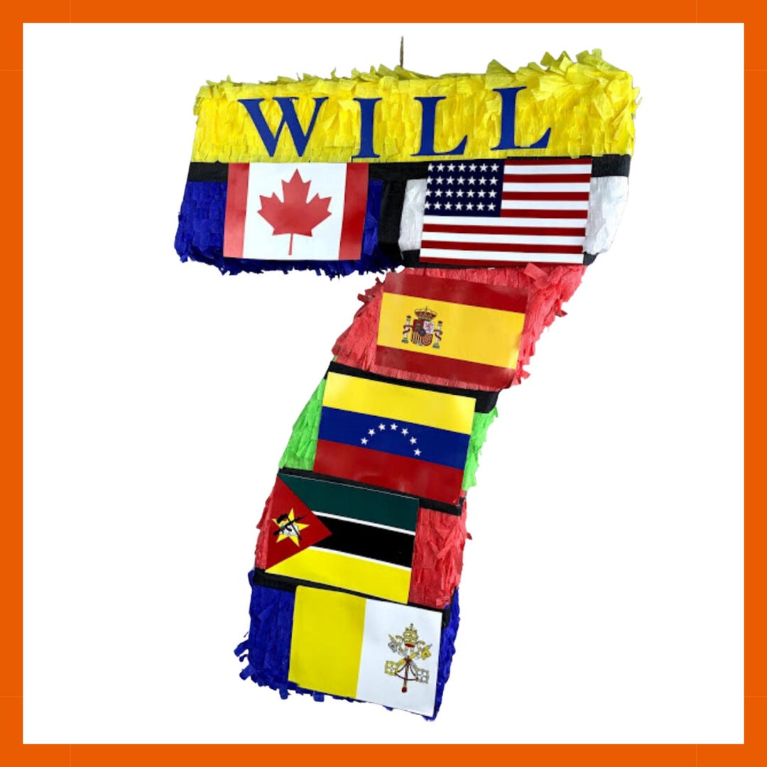 PERSONALIZED NUMBERS PINATA. Choose Your Number, Color and Design - Etsy
