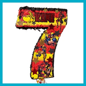 DEADPOOL and WOLVERINE PIÑATA. Choose Your Number, Colors and ...