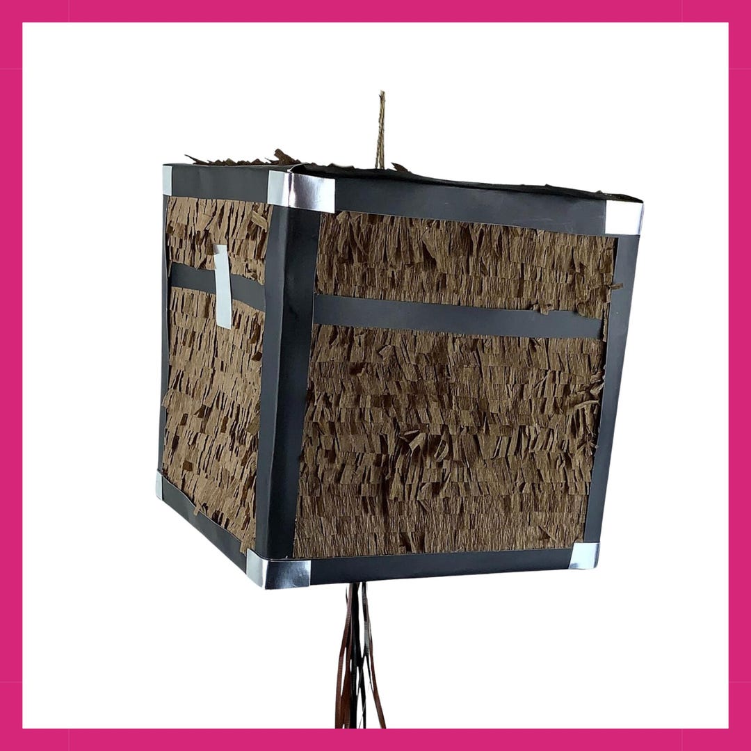 MINECRAFT CHEST PIÑATA. Video Game Block Miner. We Personalize Your ...