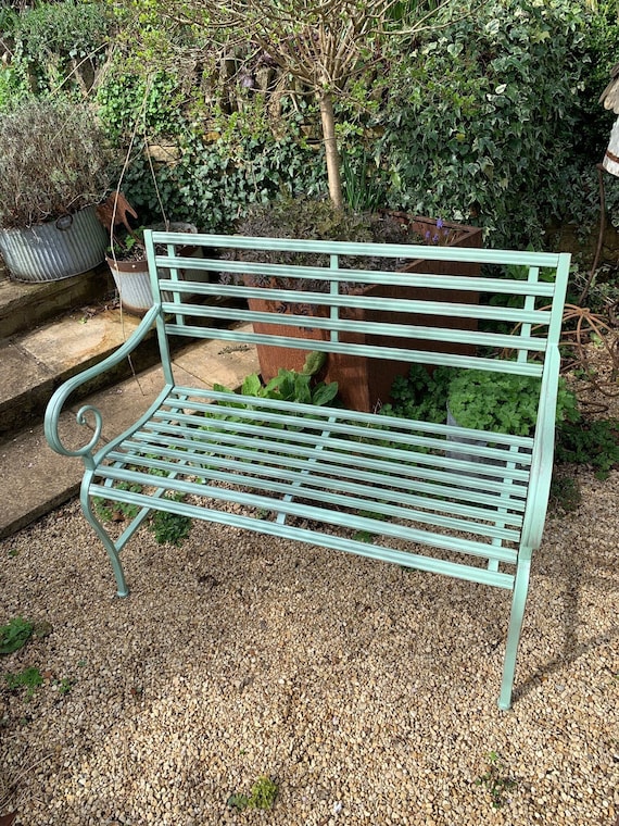 Slatted garden bench store