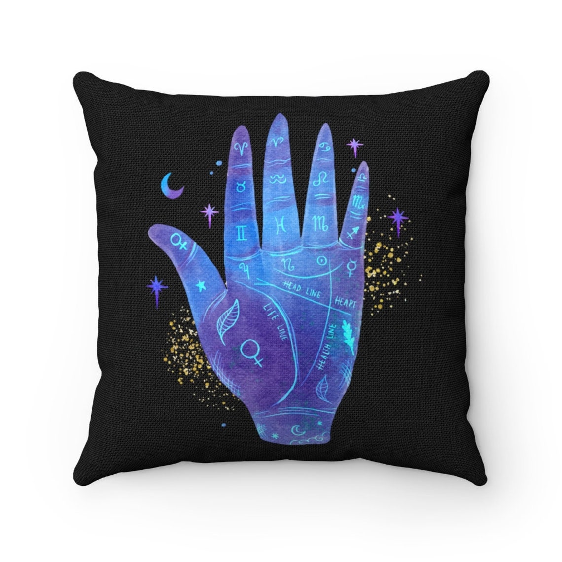 Esoteric Hand Wiccan Witchy Home Decor Spun Polyester Square - Etsy