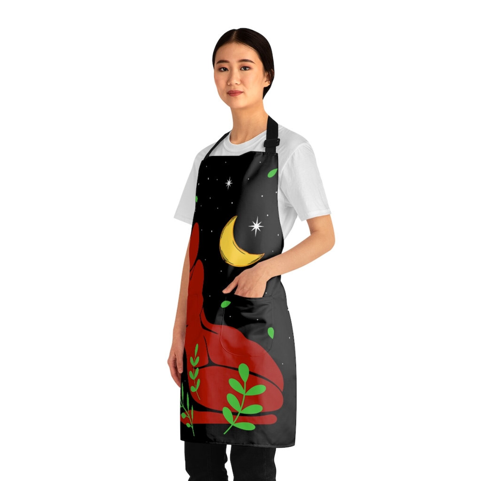 Goddess Woman and Moon Witch Wiccan Grilling Apron Cooking Apron Gift ...