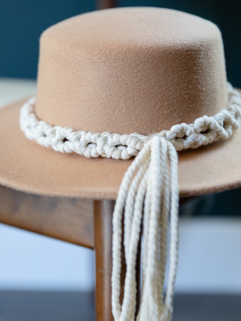 Adjustable Macrame Hat Band - Etsy
