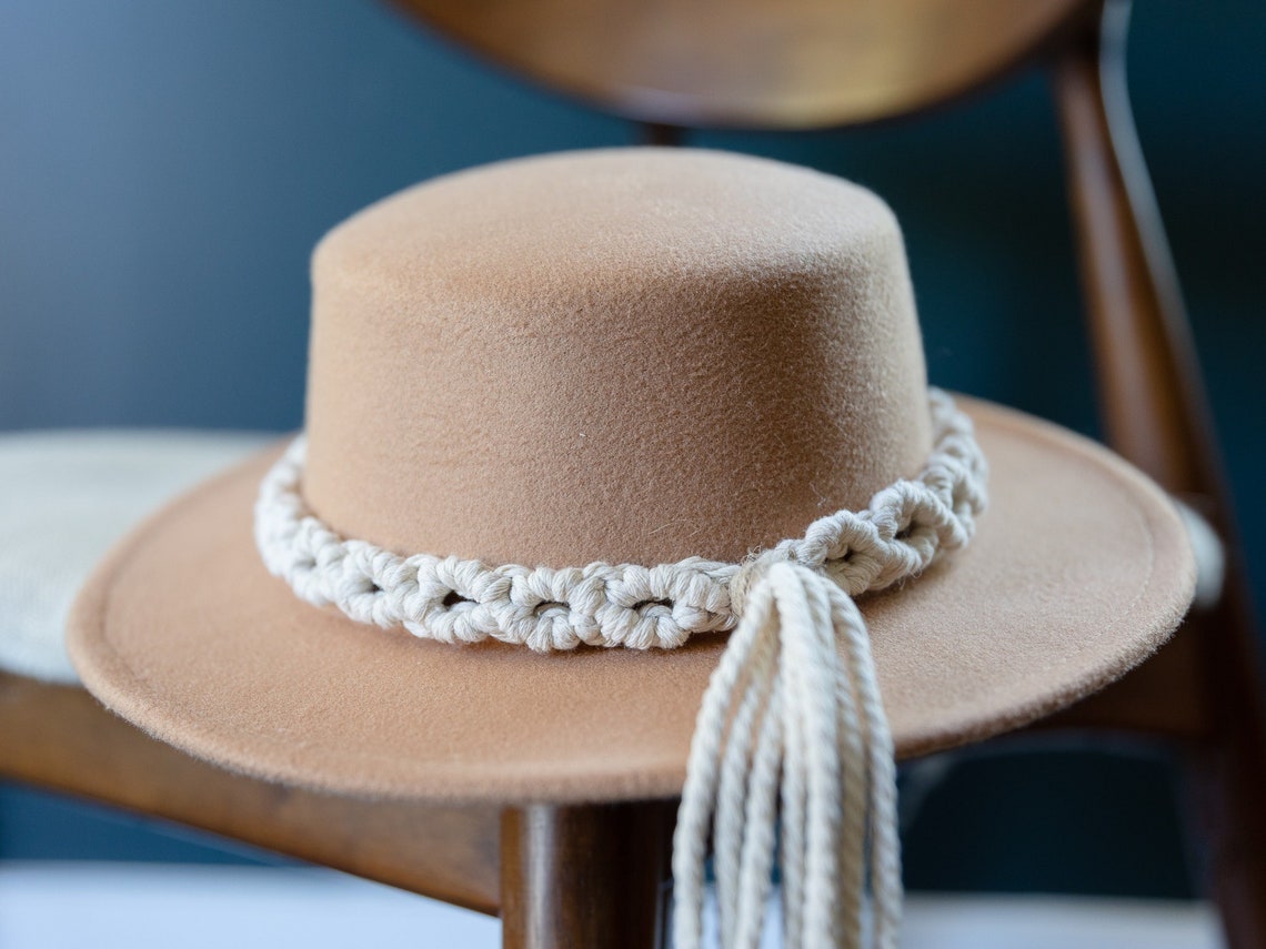 Adjustable Macrame Hat Band - Etsy