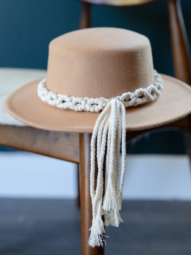 Adjustable Macrame Hat Band - Etsy