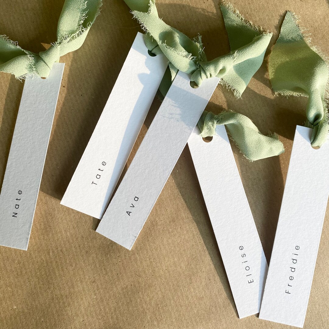 Wedding Place Cards, Wedding Place Names, Light Green Wedding Place ...