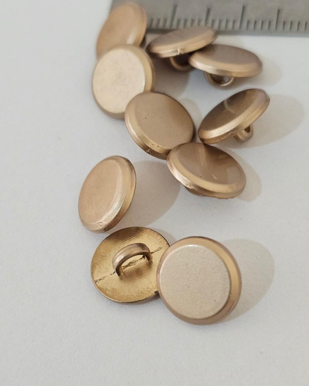 Metal Gold Button. 2 Pieces 10 Mm. Gold Footed Model Button. Special ...