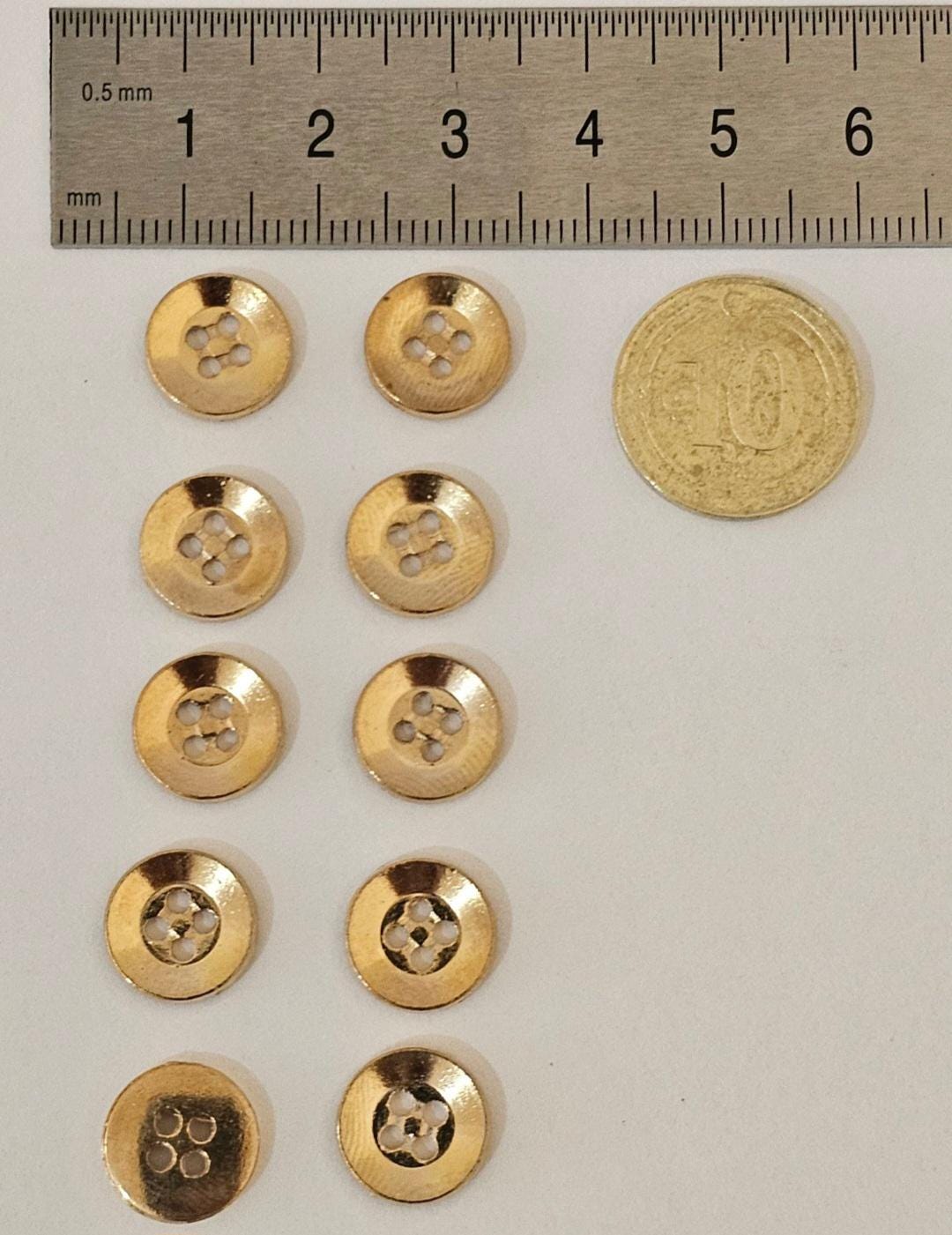 Metal Gold Button. 2 Pieces 11 Mm. Gold Model Button. Special Design ...