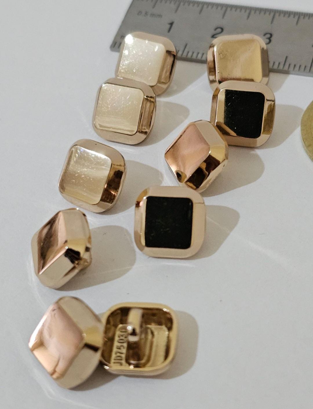 Metal Gold Button. 2 Pieces 12 Mm. Gold Footed Domed Model Button ...